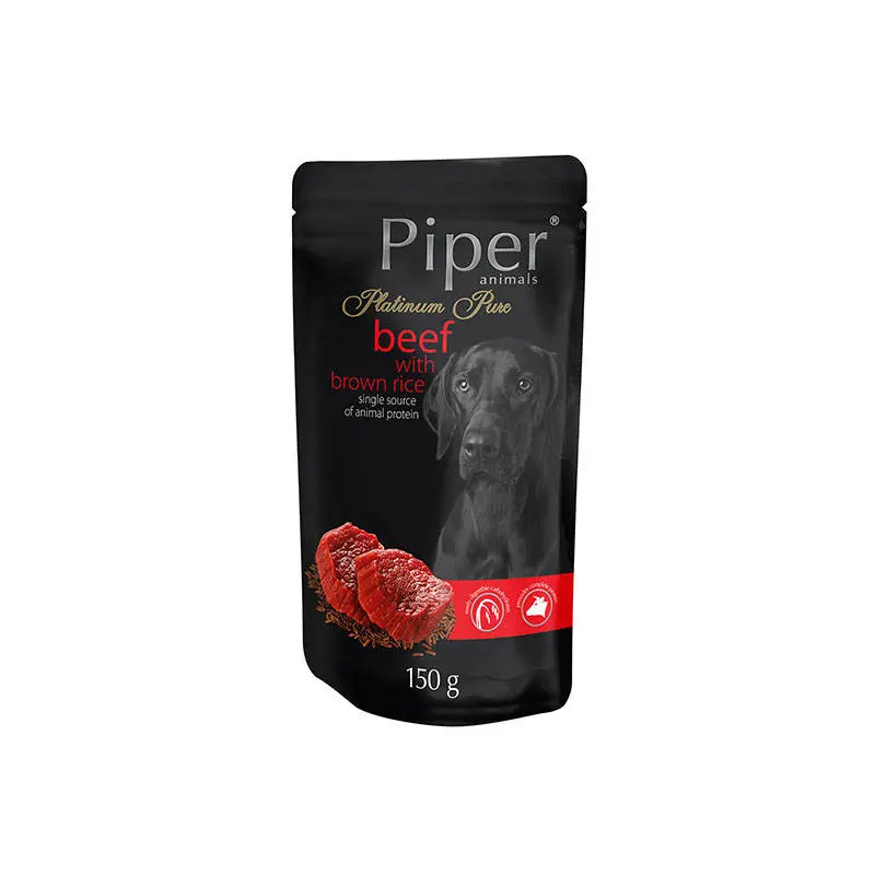 Piper dog Platinum Pure kesica govedina sa braon pirinčem 150gr ...
